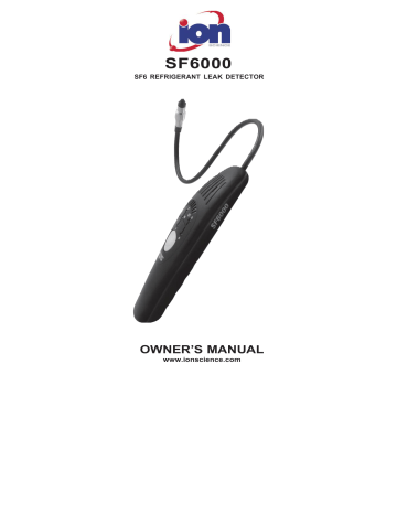 Ion Science SF6 GasCheck 6000 handheld leak detector Manual | Manualzz