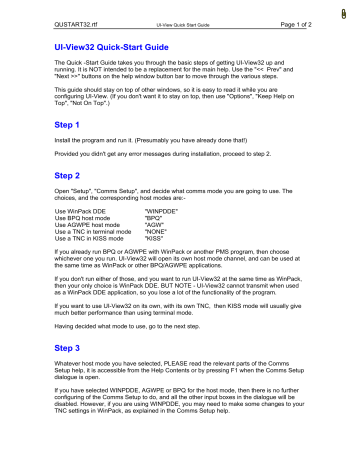 UI-View32 Quick Start Guide | Manualzz