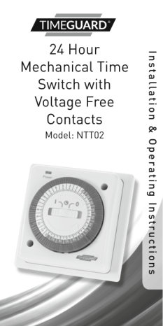 Timeguard Mechanical Time Switch NTT02 Installation & Operating ...