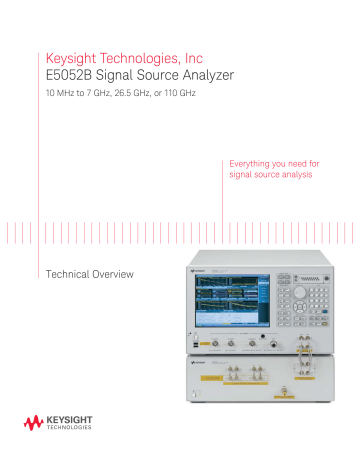 Keysight E5052B Signal Source Analyzer Technical Overview | Manualzz