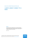 EMC Isilon Troubleshooting Guide: Clients Cannot Connect to a Node | Manualzz