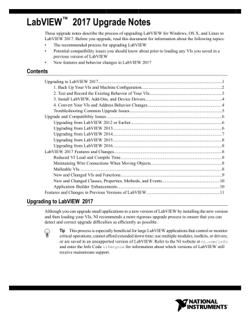 LabVIEW 2017 Upgrade Notes - National Instruments | Manualzz