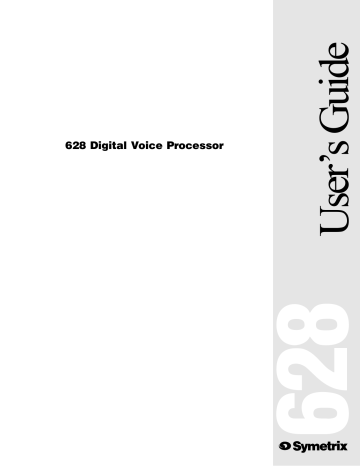 Symetrix 628 Digital Voice Processor User manual | Manualzz