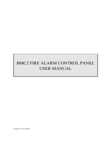 Fire Alarm Control Panel BMC2 User Manual | Manualzz