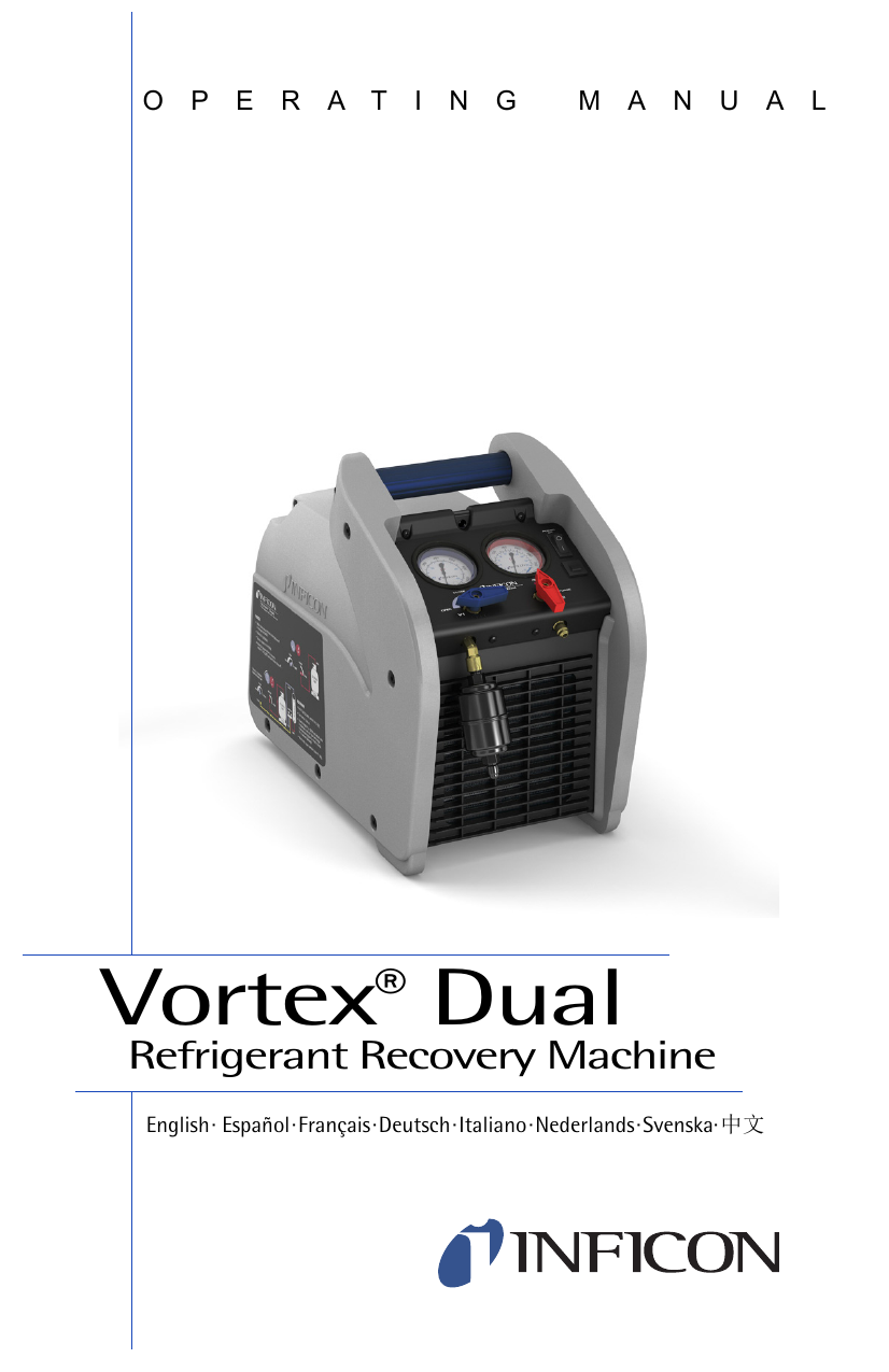 INFICON Vortex Dual Refrigerant Recovery Machine 714-202-G1, 59% OFF