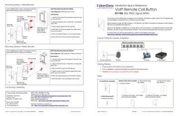 CyberData VoIP Remote Call Button V2 Quick Reference | Manualzz