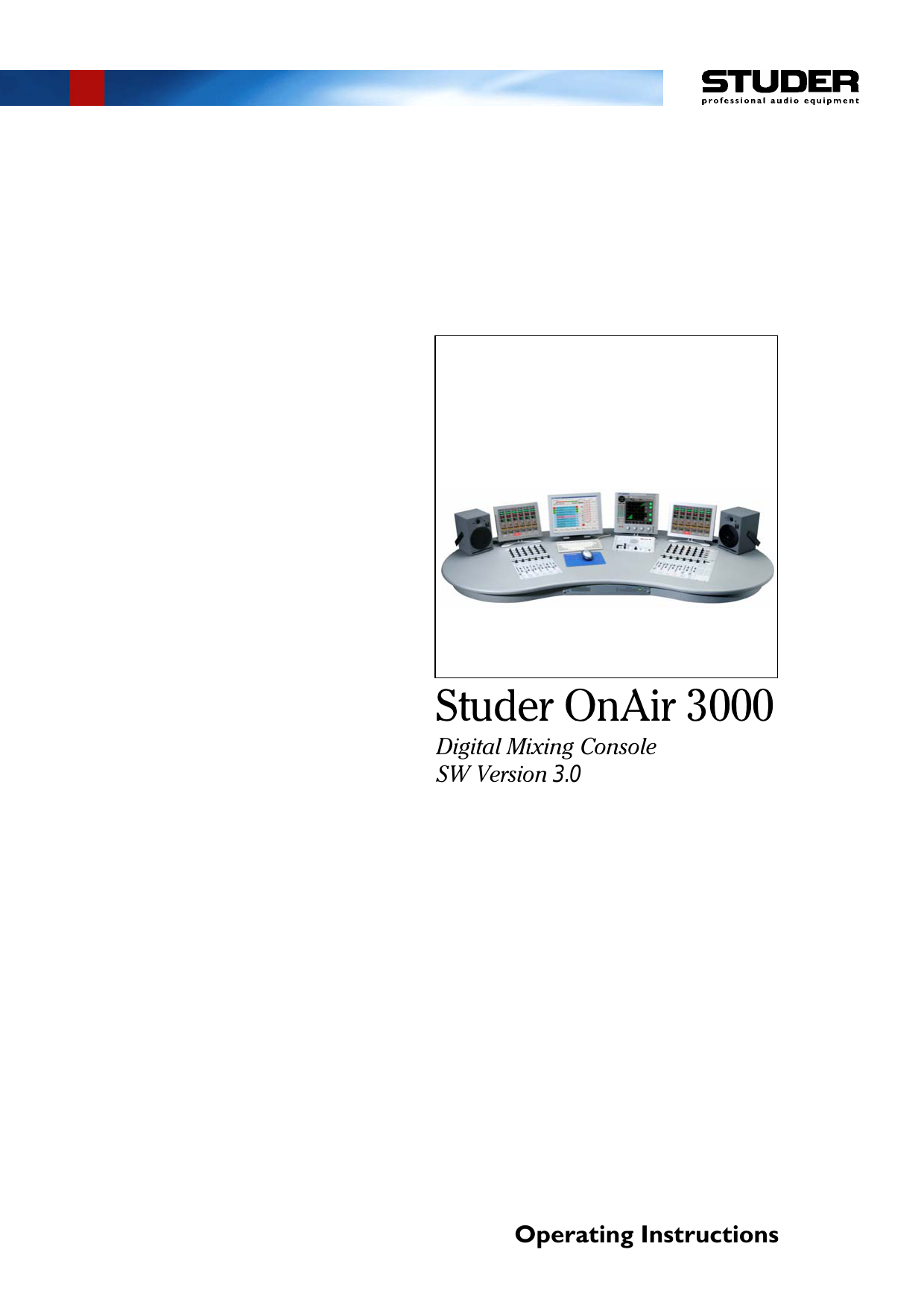 Studer OnAir 3000 - HARMAN Professional Solutions | Manualzz