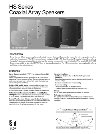 TOA HS-1200BT Specifications | Manualzz