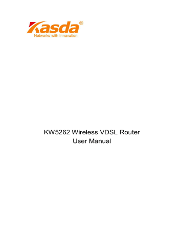 VDSL Router KW 5262 User Manual | Manualzz