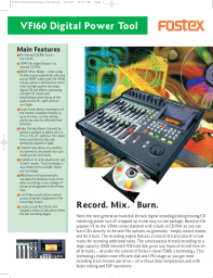 Fostex VF-160 - Operation manual, Owner's manual, Specification, User ...