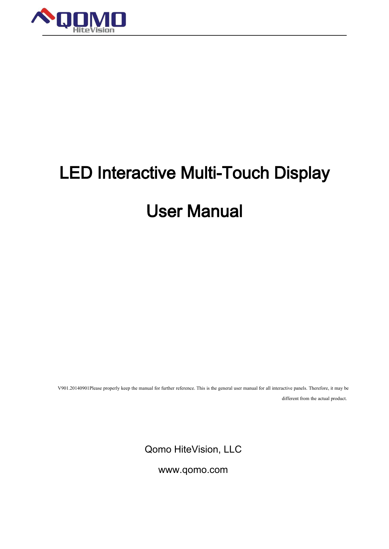 LED Interactive Multi-Touch Display User Manual | Manualzz