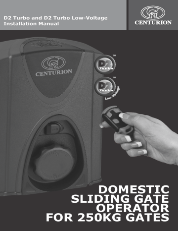 Centurion D2 Turbo Installation manual | Manualzz