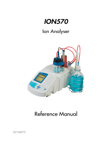 ION570 Ion Analyser Reference Manual | Manualzz