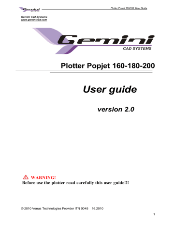 Plotter Popjet 160-180-200 User Guide | Manualzz