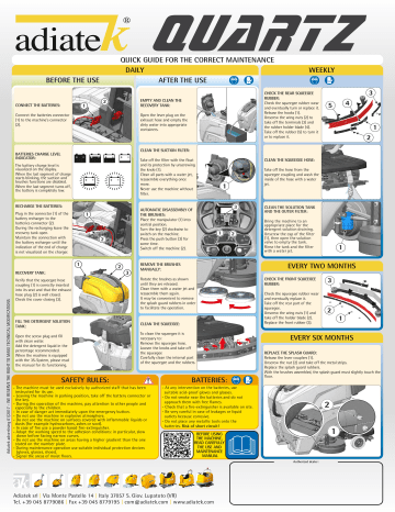 Adiatek Scrubber Quartz Quick Guide | Manualzz