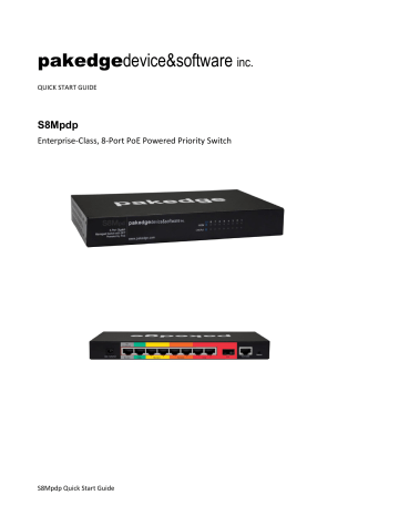 Pakedge S8M pdp Quick Start Guide | Manualzz