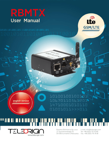 Teleorigin RBMTX H User Manual | Manualzz