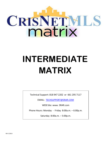 CRISNetMLS Matrix User Manual | Manualzz