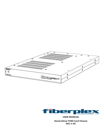 Fiberplex SAC-1-AC User Manual | Manualzz