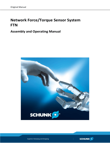 SCHUNK Network Force/Torque Sensor FTN Assembly and Operating Manual ...