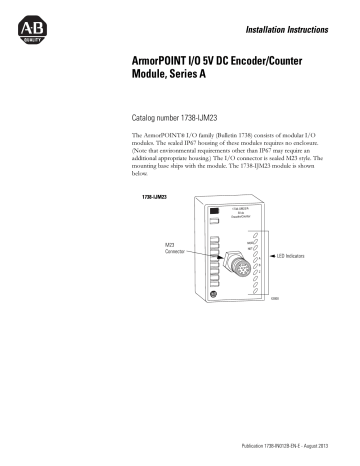 ArmorPOINT I/O 5V DC 1738-IJM23 Installation Instructions | Manualzz