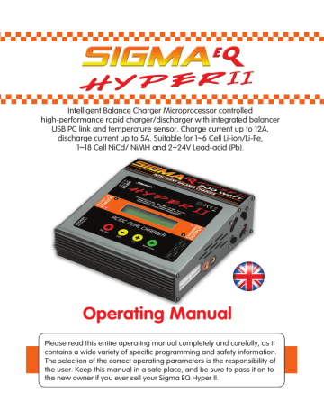 Sigma EQ Hyper II Operating Manual | Manualzz