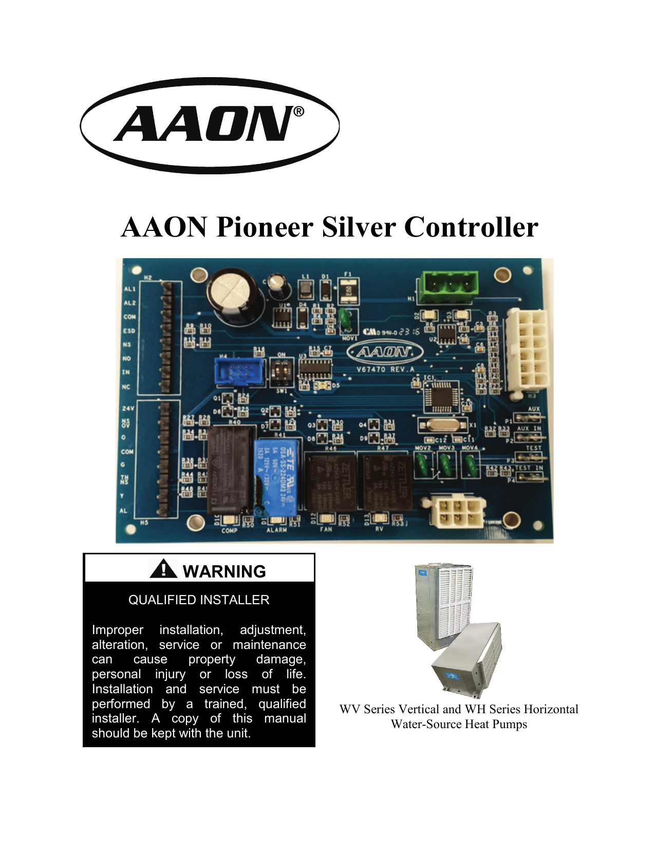 AAON Pioneer Silver Controller | Manualzz