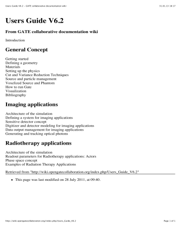 GATE Simulation Toolkit User Guide | Manualzz