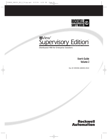 RSView Supervisory Edition User's Guide | Manualzz