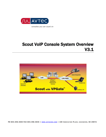 Avtec Scout VoIP Console System Overview | Manualzz