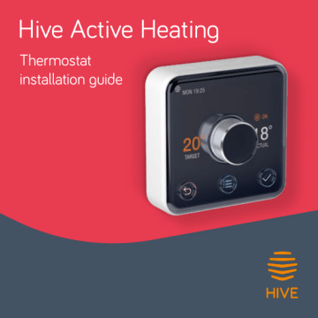 Hive SLT3b Active Heating 2 Wireless Thermostat Installation Guide | Manualzz