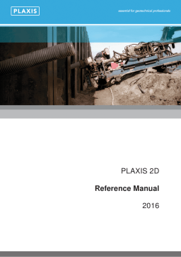 PLAXIS PLAXIS 2D - Reference manual, User guide