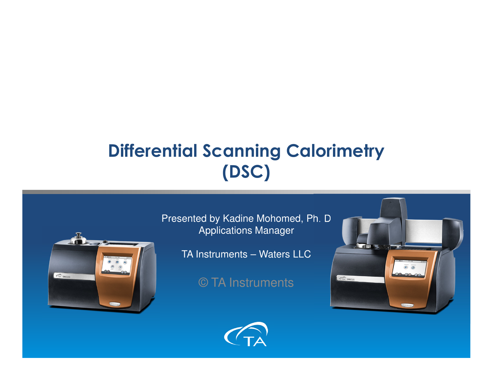 Differential Scanning Calorimetry