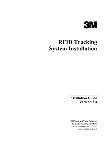3M RFID Tracking System Installation Guide | Manualzz