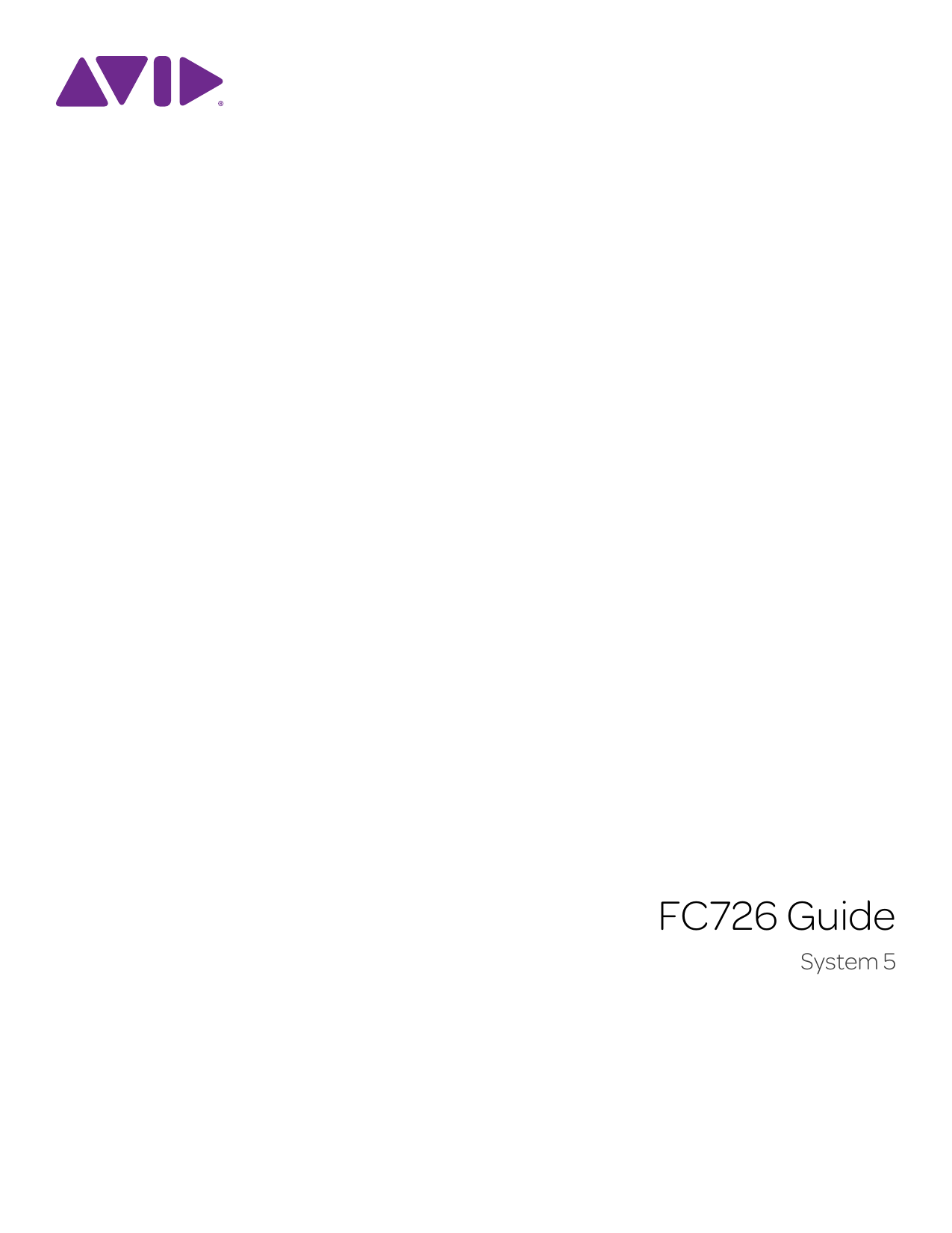 Avid Technology FC726 manual | Manualzz