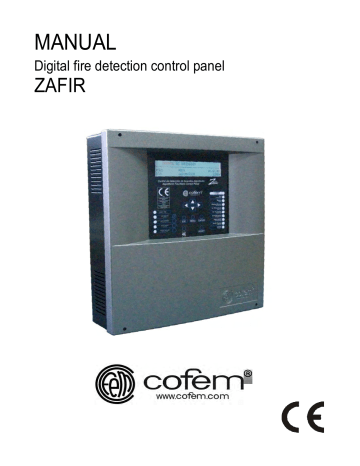 Cofem Zafir Fire Alarm Control Panel User Manual | Manualzz