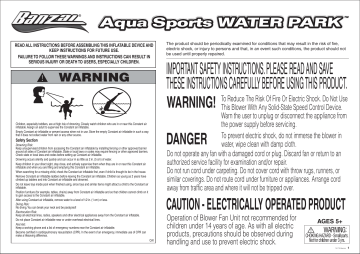 BANZAI Aqua Sports Water Park manual | Manualzz