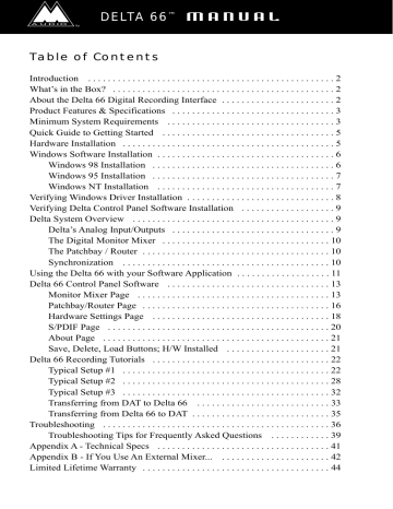 M Audio Delta 66 Manual | Manualzz