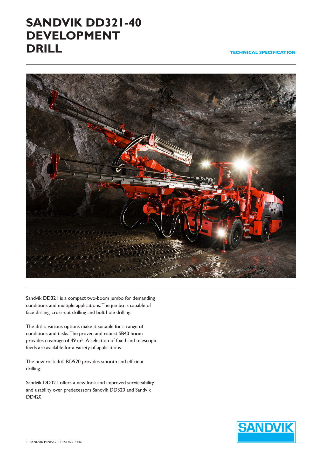sandvik dd321-40 development drill | Manualzz