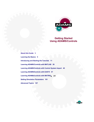 ADAMS/Controls User Guide | Manualzz