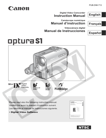 Canon Optura S1 video camera Instruction manual | Manualzz