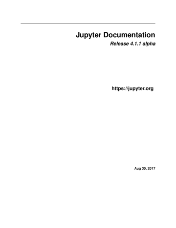 Jupyter Notebook Documentation | Manualzz