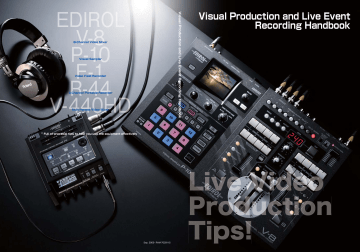 Edirol V-8 Handbook | Manualzz
