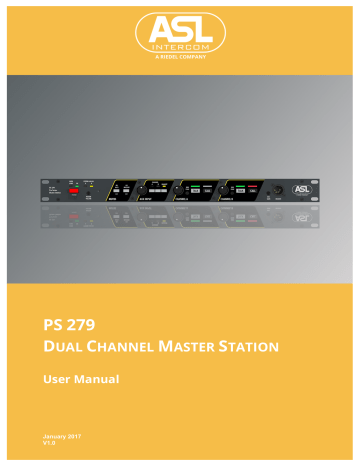 Dual Channel Master Station PS 279 User Manual | Manualzz