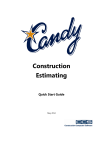 Construction Estimating Software Candy Quick Start Guide | Manualzz