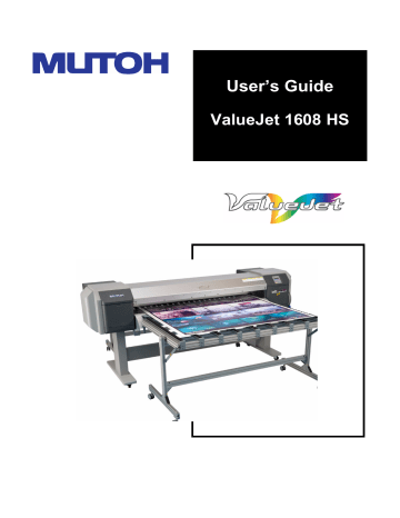 Mutoh ValueJet 1608 HS User's Guide | Manualzz