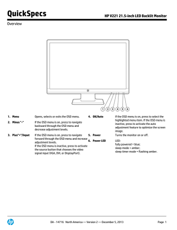 HP V221 QuickSpecs | Manualzz