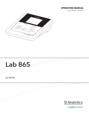SI Analytics Lab 865 pH Meter: User Manual | Manualzz