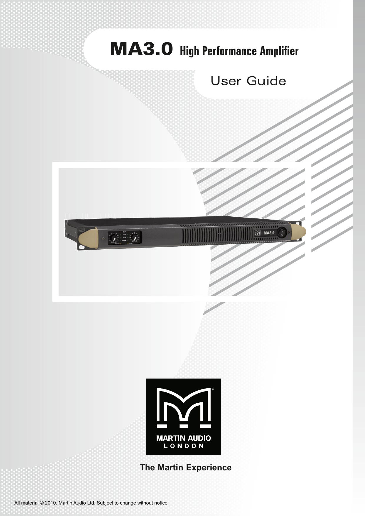 Martin Audio MA3.0 User manual | Manualzz