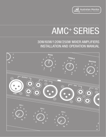 AUSTRALIAN MONITOR AMC+250 Installation and Operation Manual | Manualzz